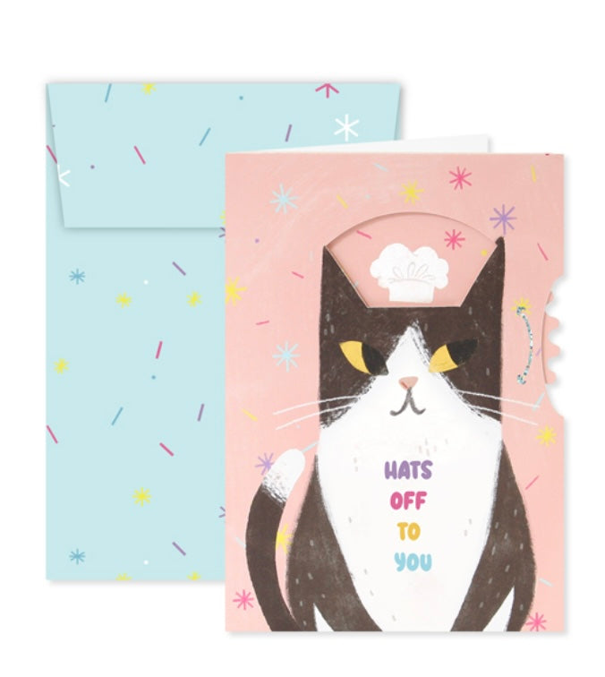 Up with Paper Pop-Up Card Hats Off — Sweet Intention